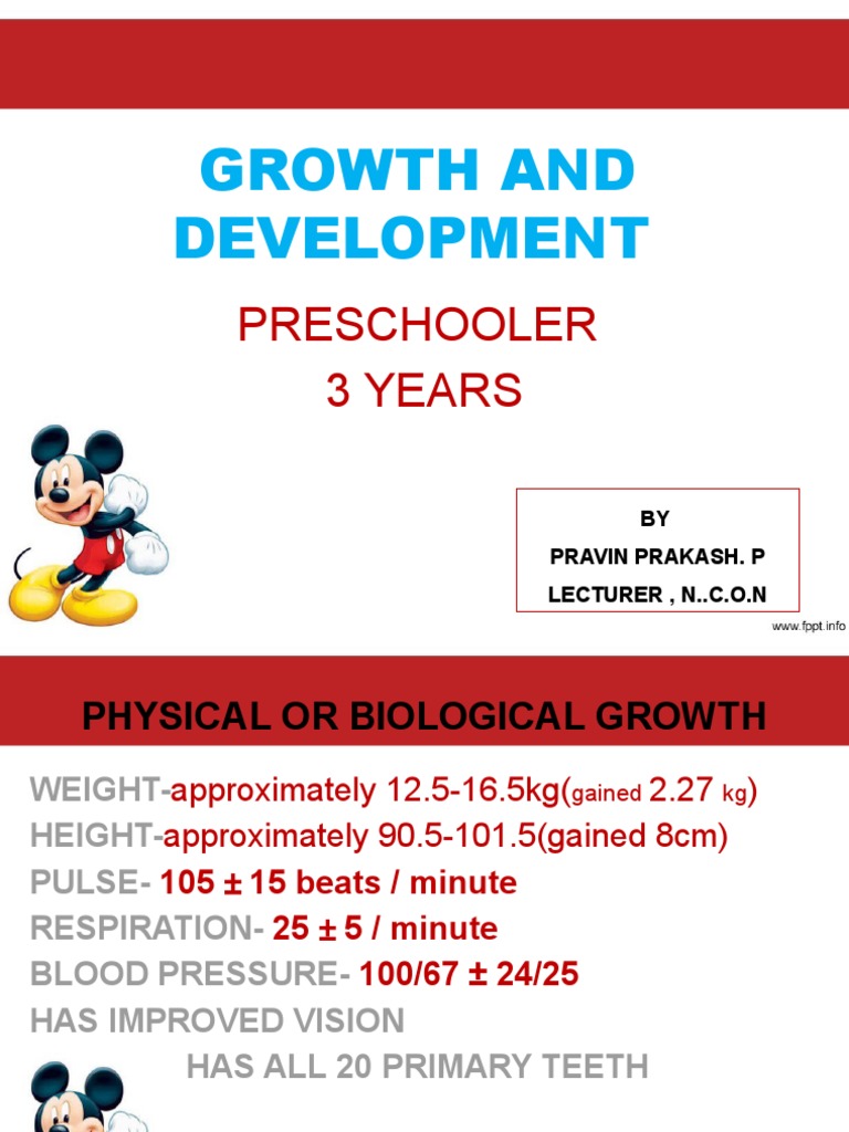 3YEARS Preschooler Growth and Development | PDF | Foreign Language Studies