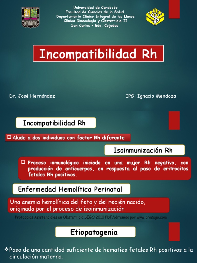 Incompatibilidad RH | PDF | El embarazo | Especialidades Medicas