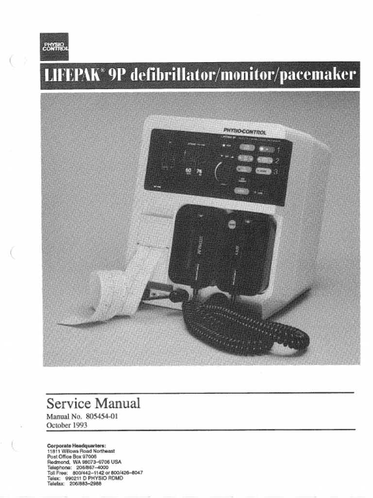 Physio Control Lifepak 9p Service Manual PDF | PDF