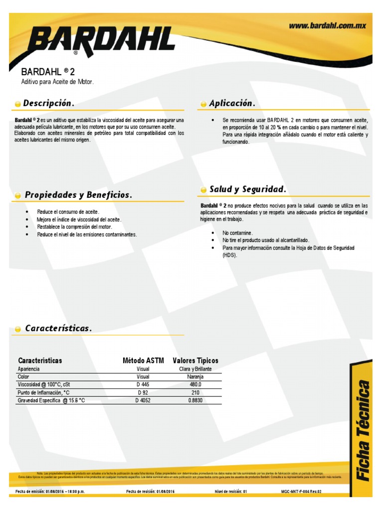 FT Bardahl 2 PDF | PDF | Petróleo | Lubricante