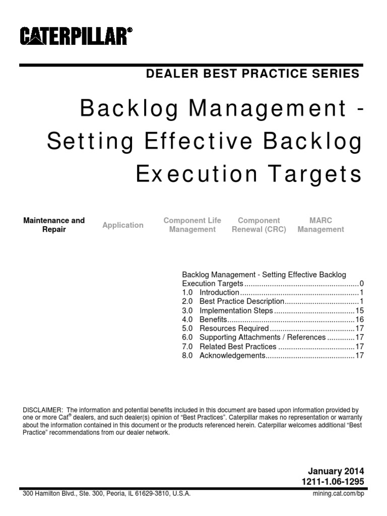 Backlog Management - Setting Effective Backlog Execution Targets | PDF ...