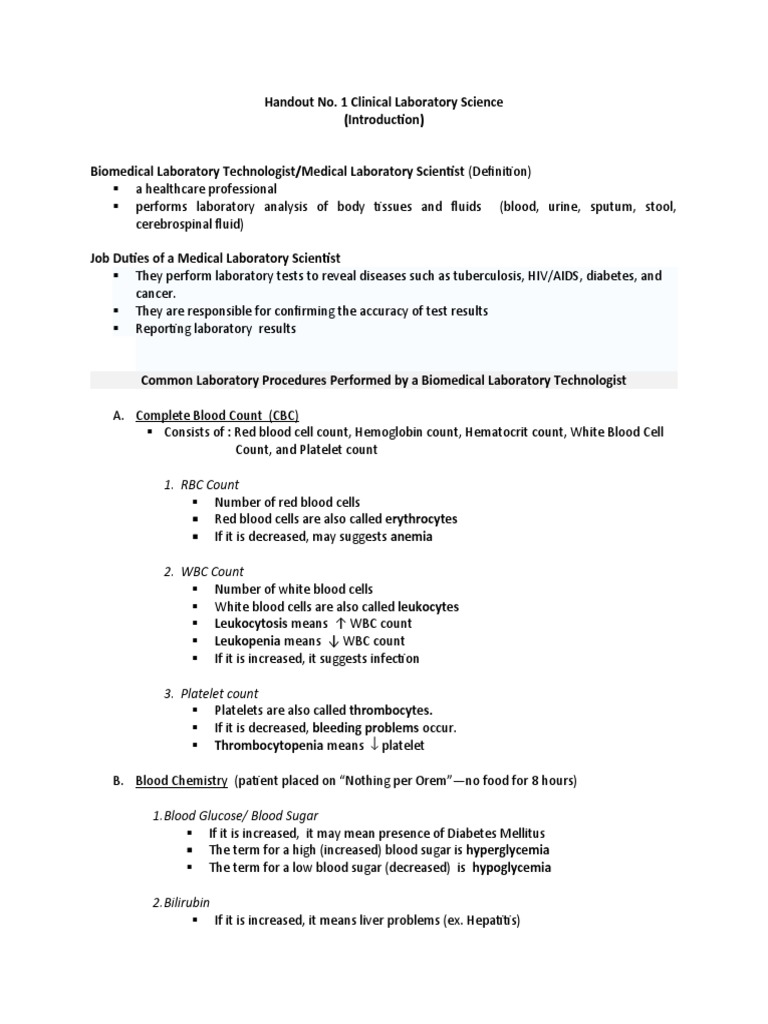 Clinical Laboratory Science | PDF | Blood Cell | Kidney