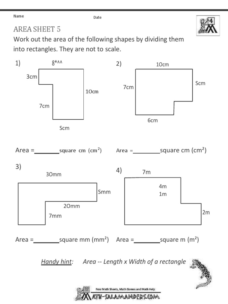 Decomposing Figures To Find Area | PDF