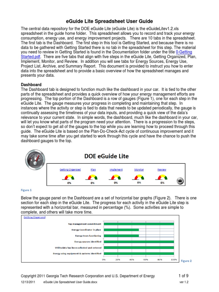Eguide Lite Spreadsheet User Guide | PDF | Spreadsheet | Horsepower