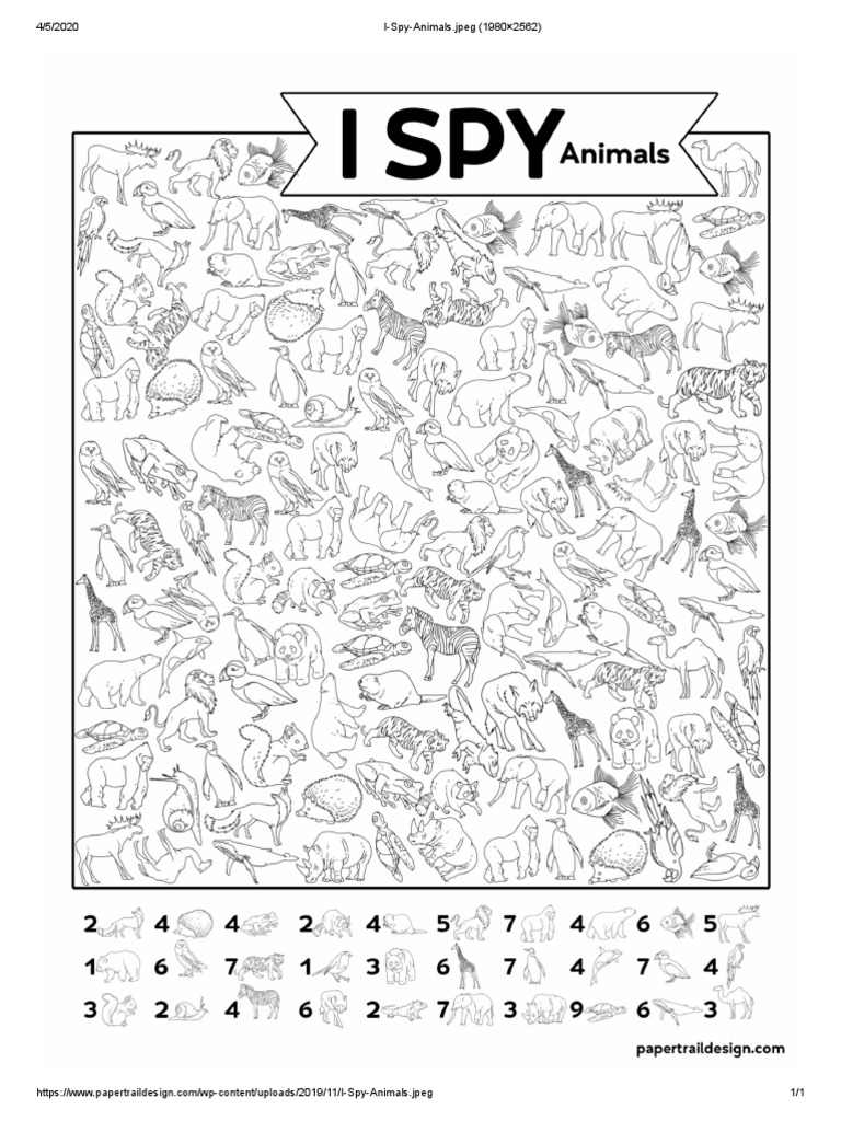 I Spy Animals | PDF