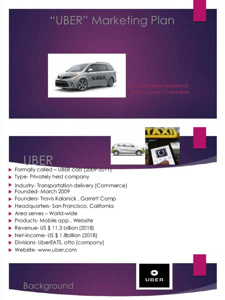 "UBER" Marketing Plan | PDF | Pricing | Marketing