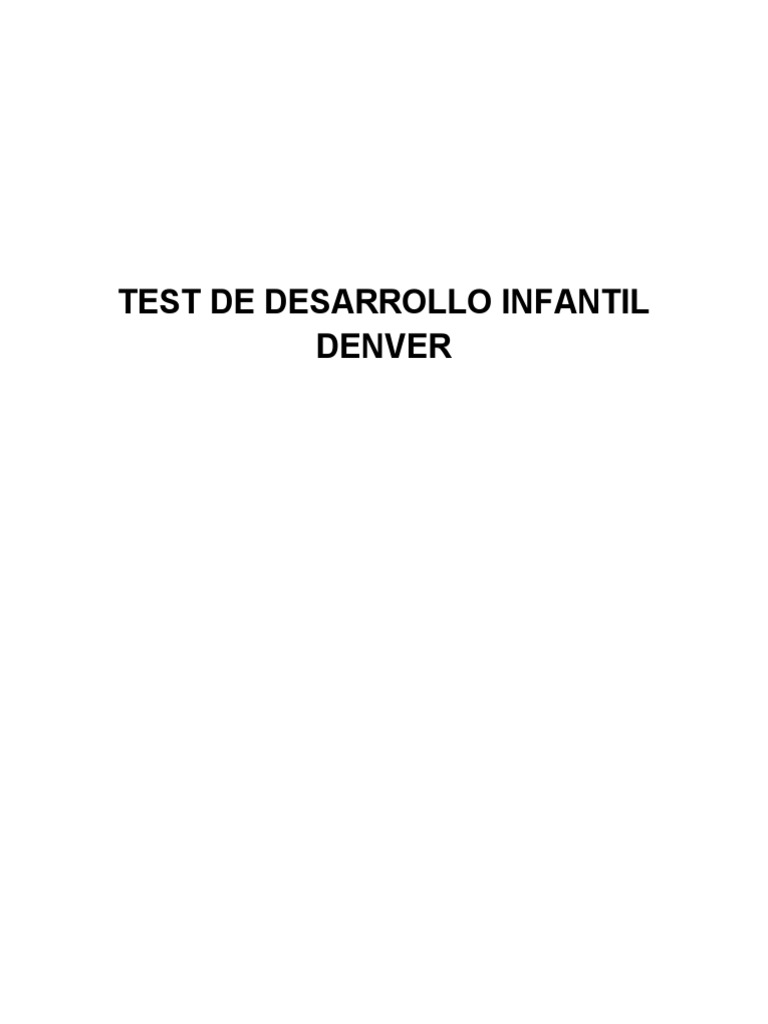 Copia de TEST DENVER | PDF | Prueba (evaluación) | Validez (Estadísticas)