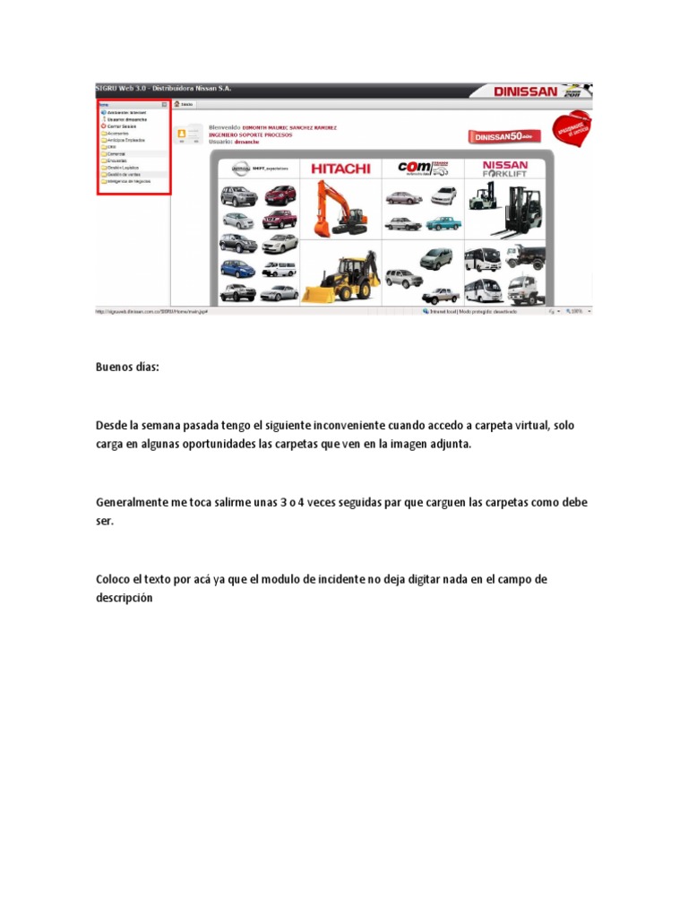 Soporte Acceso A Carpetas en Sigru Web | PDF
