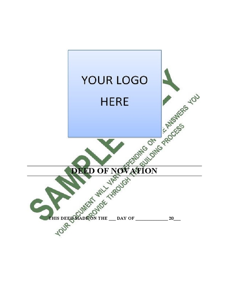 Deed of Novation | Download Free PDF | Deed | Breach Of Contract