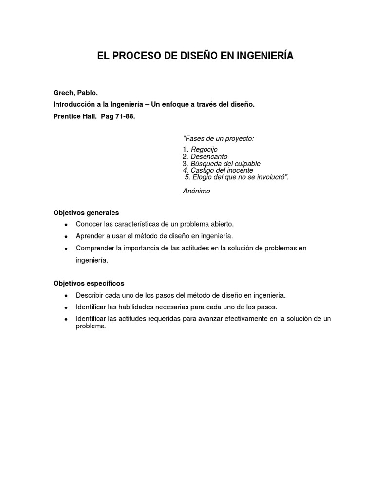 Diseño en Ingeniería: Metodología y Ejemplos | PDF | Diseño | Creatividad