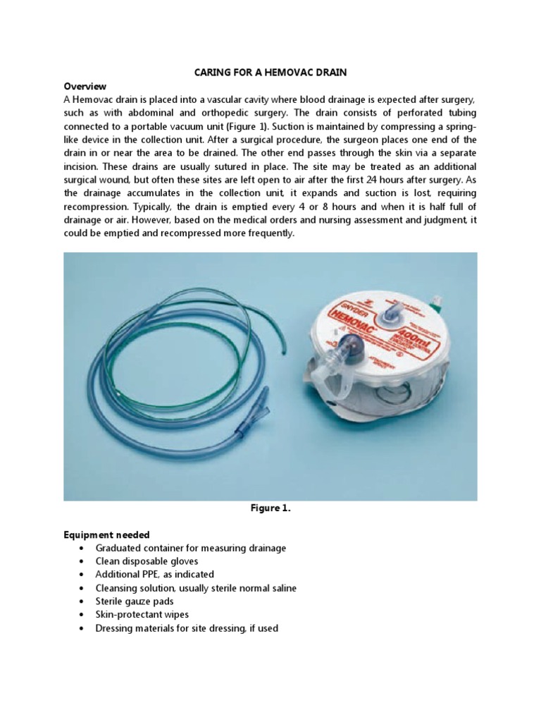 Hemovac Drain Care and Management | PDF | Wound | Surgery