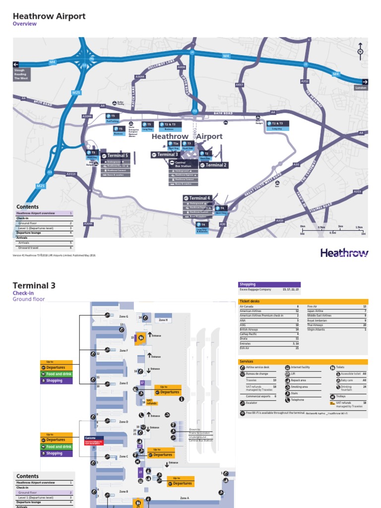 Heathrow T3 Map PDF | PDF | Aviation | Airlines