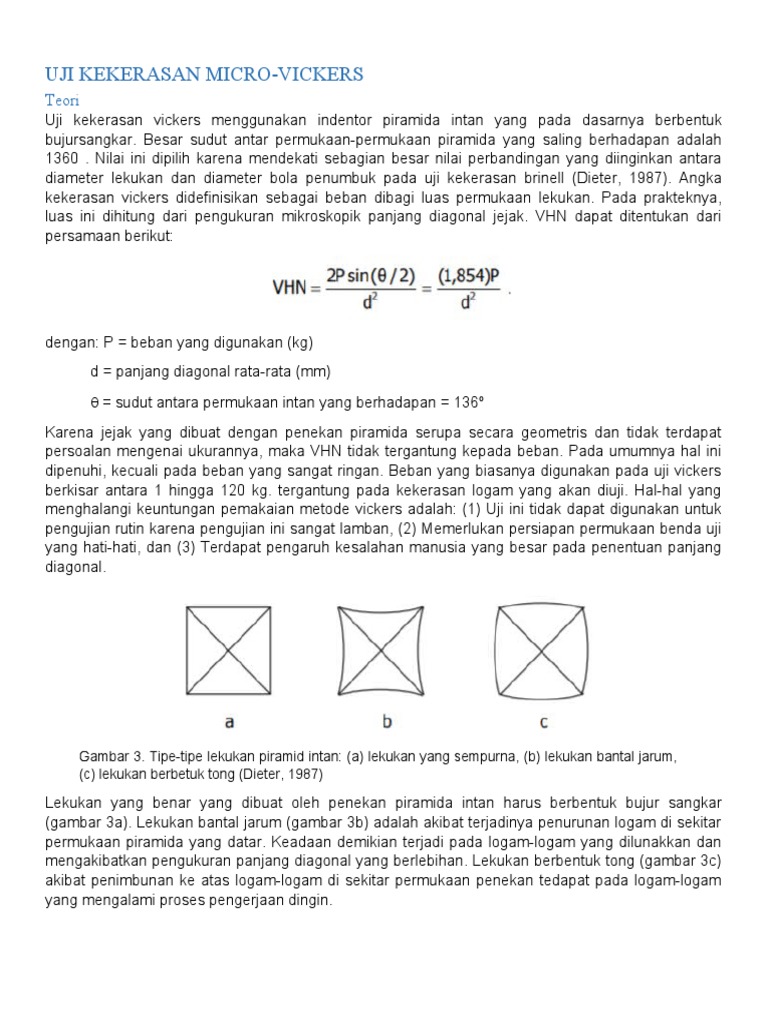 Uji Micro Vickers | PDF