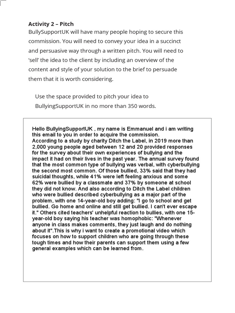 Pitch Template 1 | PDF