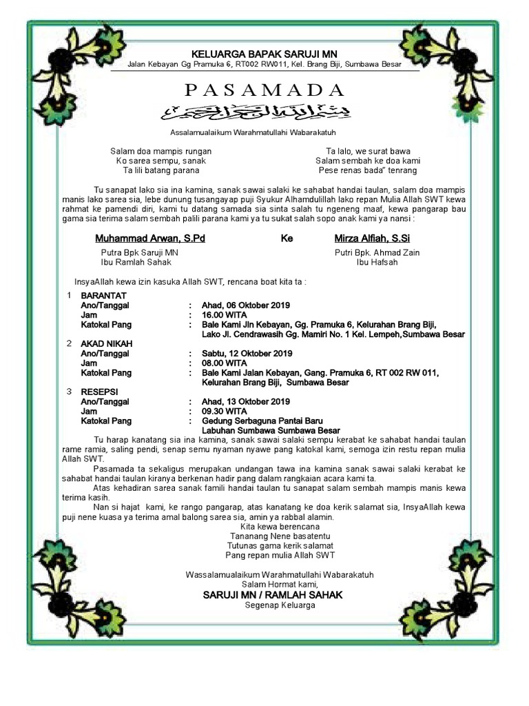 Pasamada | PDF | Memasak, Makanan, & Anggur