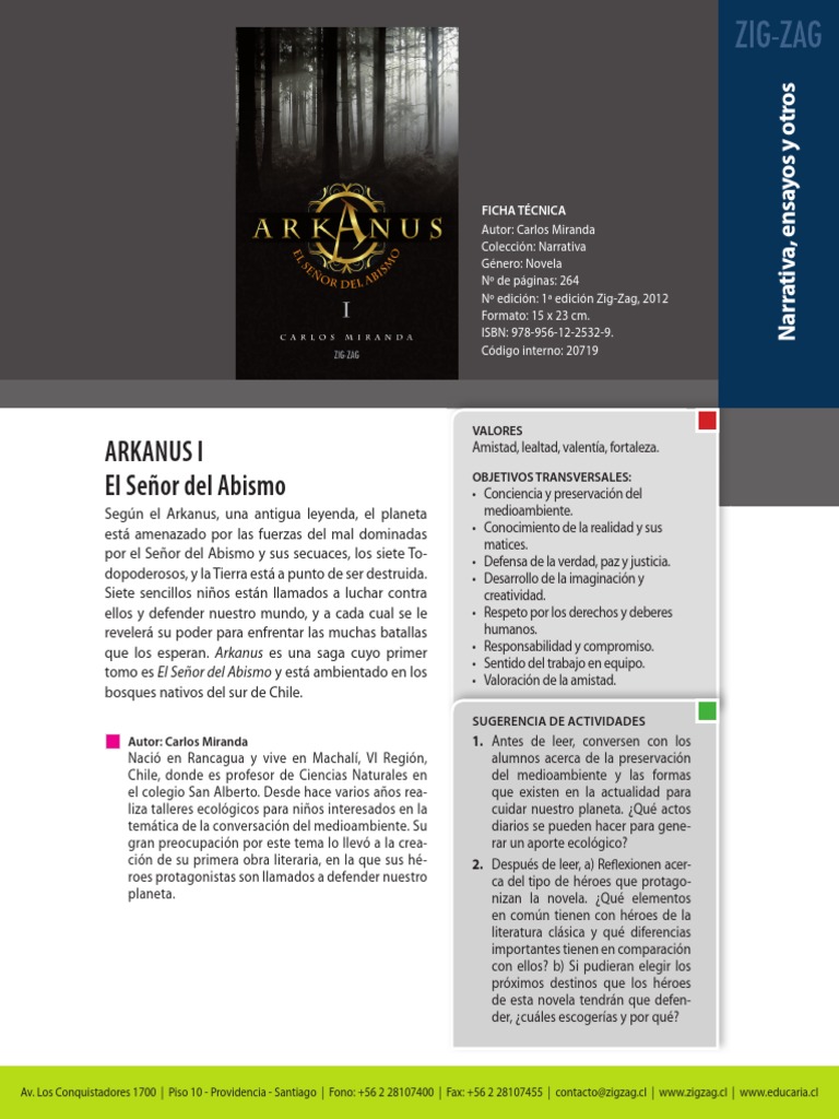 Ficha Arkanus I | PDF | Novelas