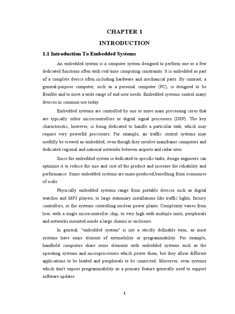 Introduction to Embedded Systems | PDF | Embedded System | Light ...