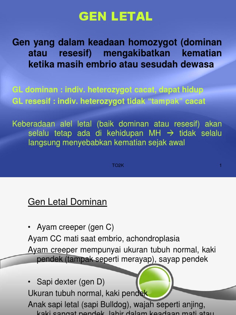 Gen Letal 1 | PDF | Sains & Matematika