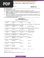 CBSE Sample Paper Class 7 Maths SA1 Set 1 PDF | PDF | Trees | Mathematics