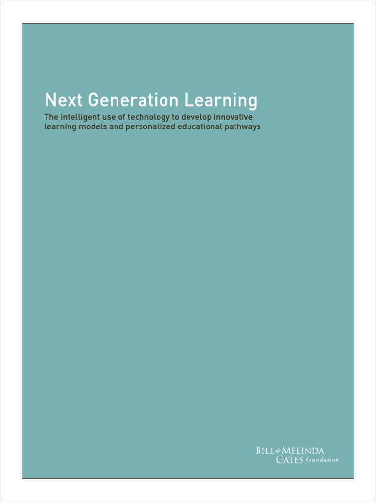 Next Generation Learning | PDF | Educational Technology | Bill ...