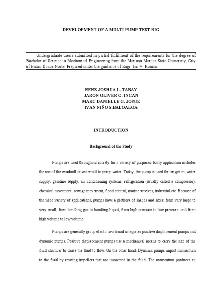 FINAL-MANUSCRIPT-test Rig | PDF | Pump | Reynolds Number