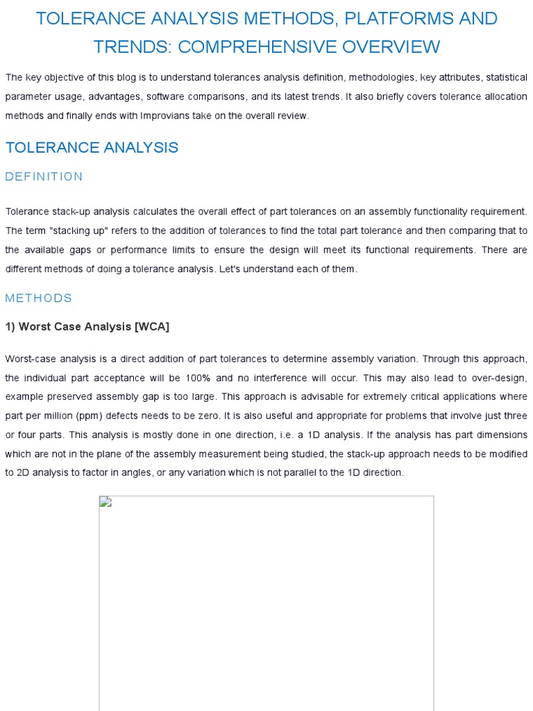 Tolerance Analysis Methods, Platforms and Trends - Comprehensive ...