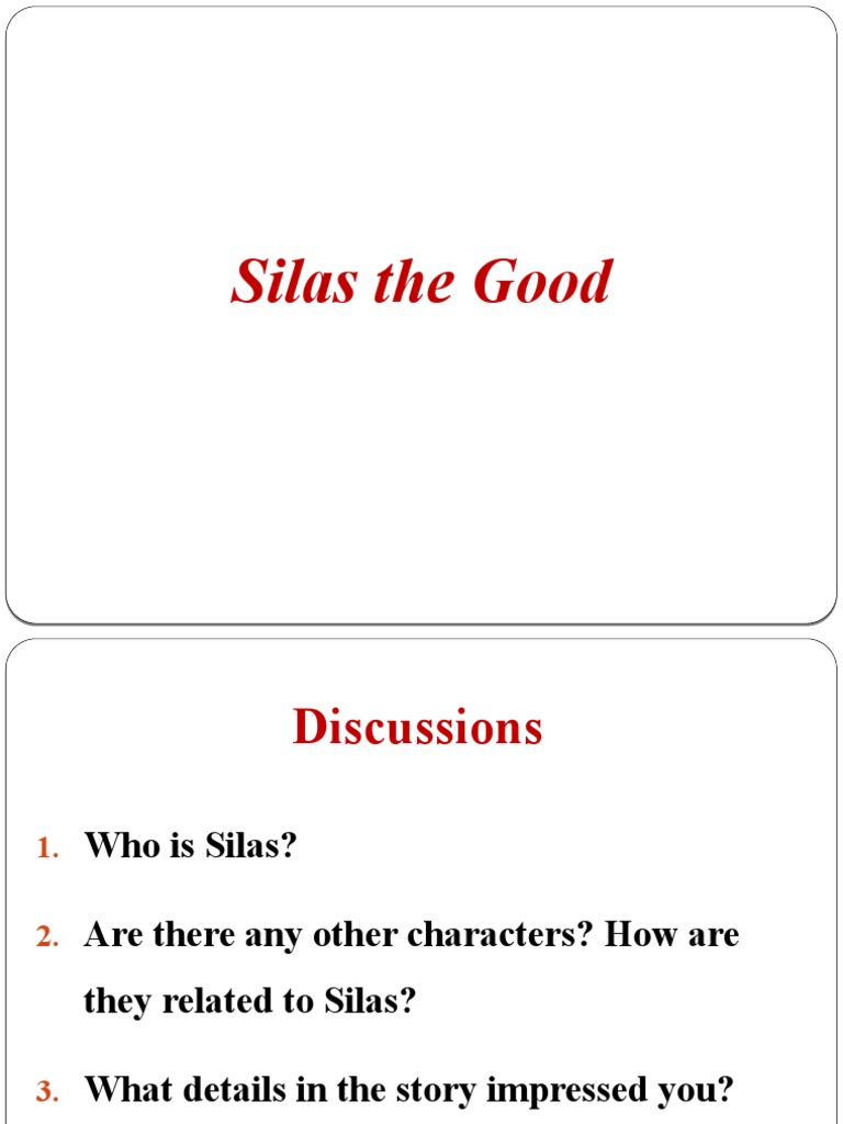 Silas The Good Analysis | PDF | Beverages