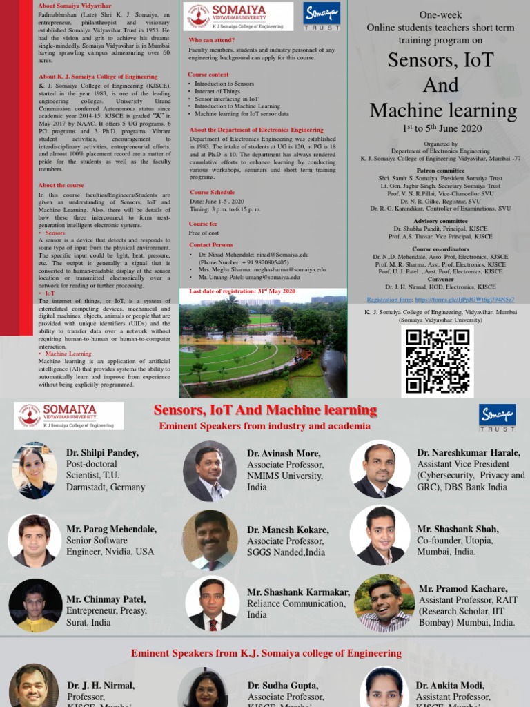 Eminent Experts to Discuss Latest Advancements in Sensors, IoT and ...