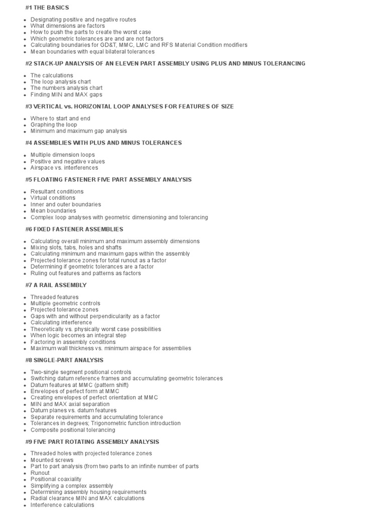Tolerance Stack-Up Analysis Techniques | PDF | Engineering Tolerance ...