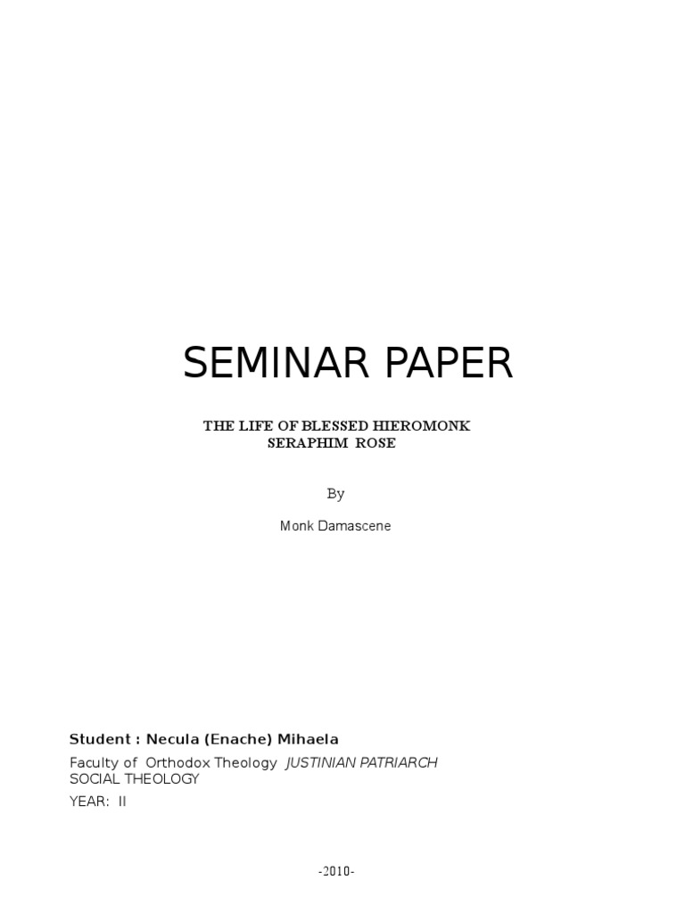 Serafim Rose | PDF | Eastern Orthodox Church | Jesus