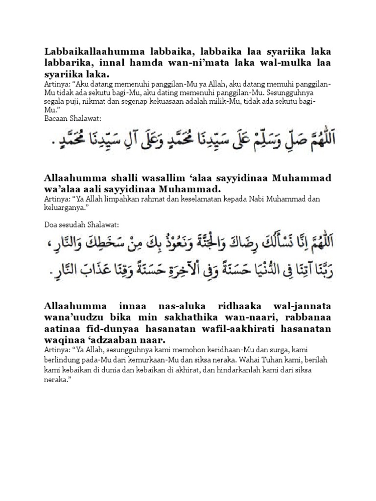 Bacaan Talbiyah | PDF