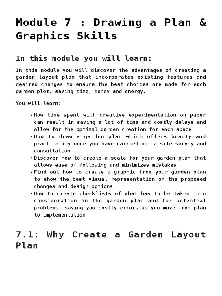 Module 7: Drawing A Plan & Graphics Skills: in This Module You Will ...