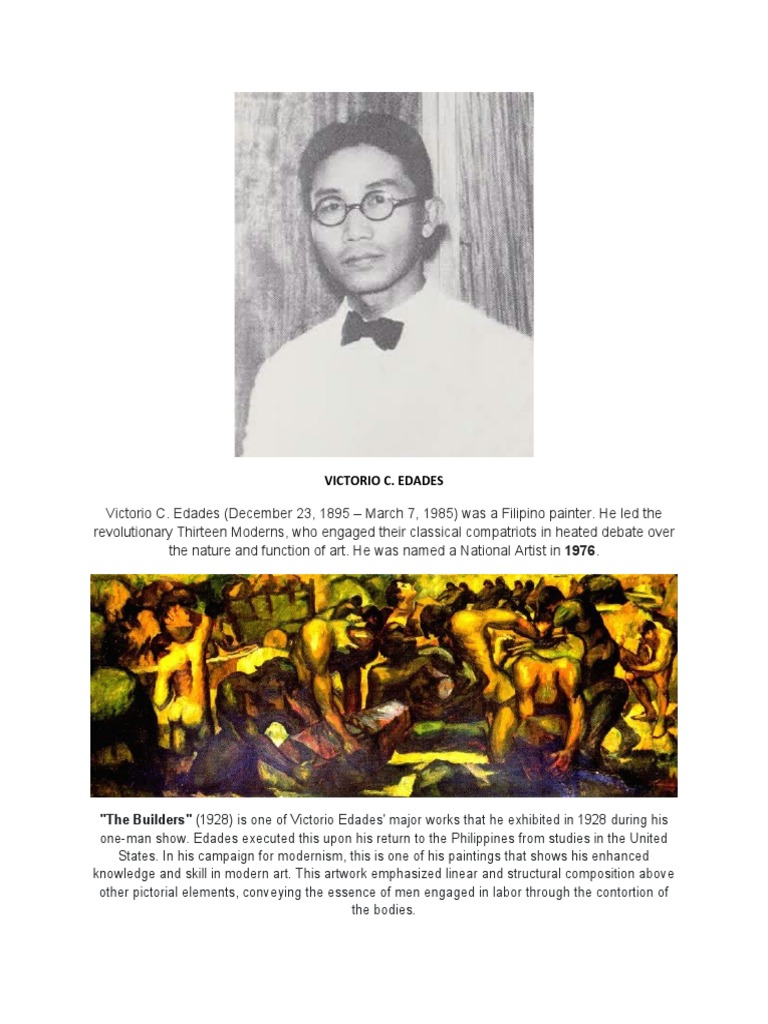 Victorio C. Edades: "The Builders" (1928) Is One of Victorio Edades ...