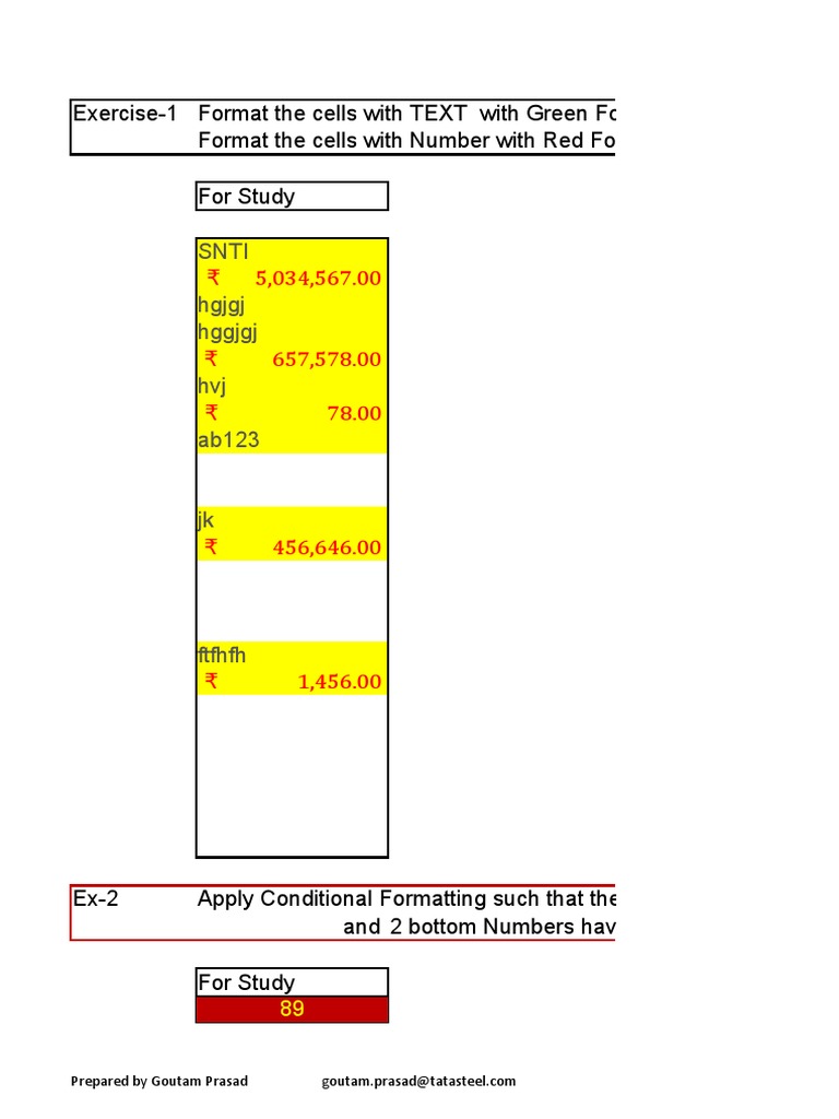 Conditional Formatting | PDF | Graphic Design | Vision