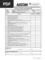 Check List For Grouting Work: Material Checking | PDF