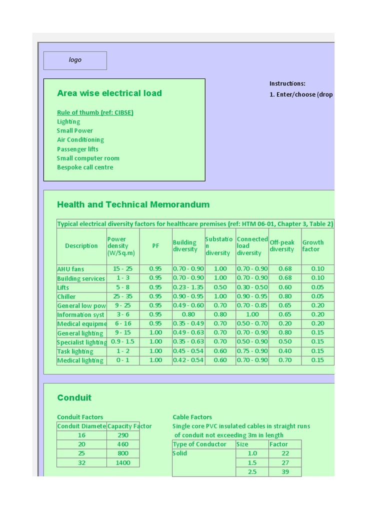 Electrical Calculation Sheet - Ecs | PDF | Incandescent Light Bulb | Electromagnetism