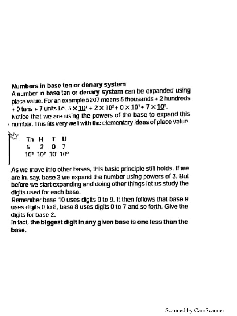 Number Bases Intro | PDF