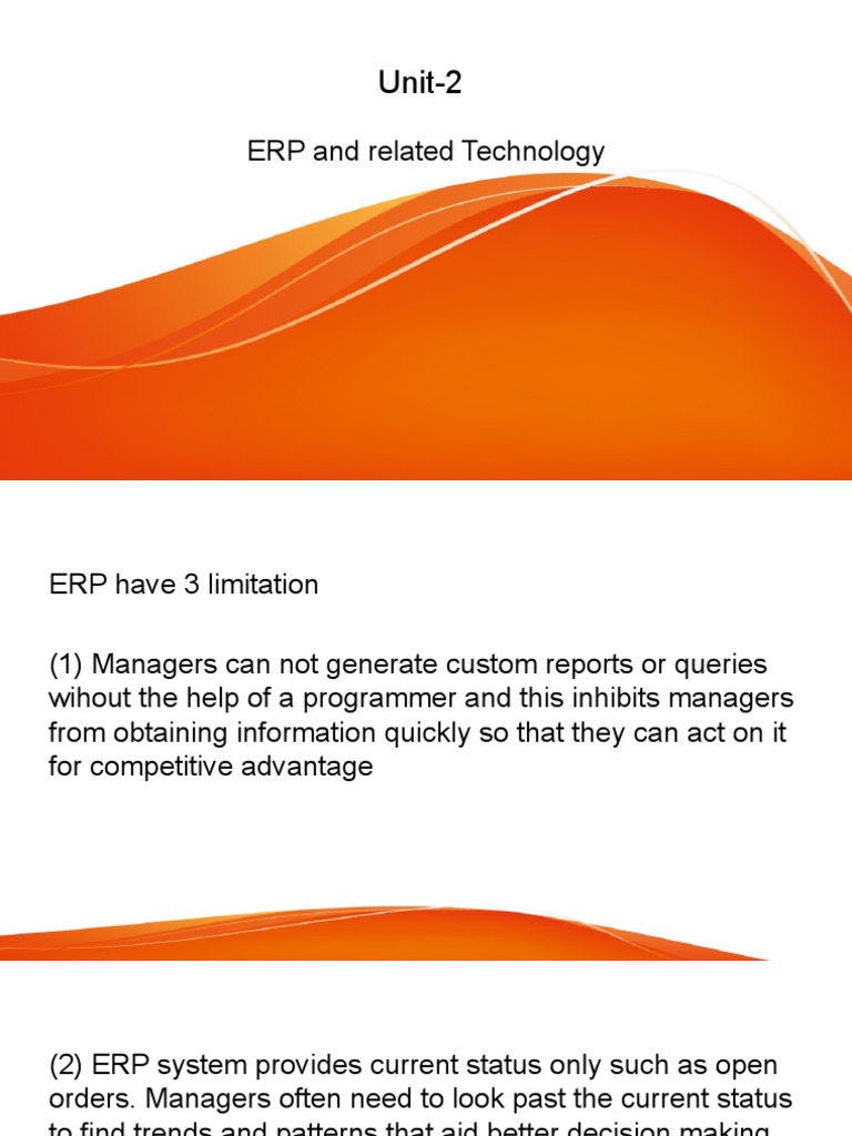Unit-2 ERP Related Technologies | Download Free PDF | Business ...