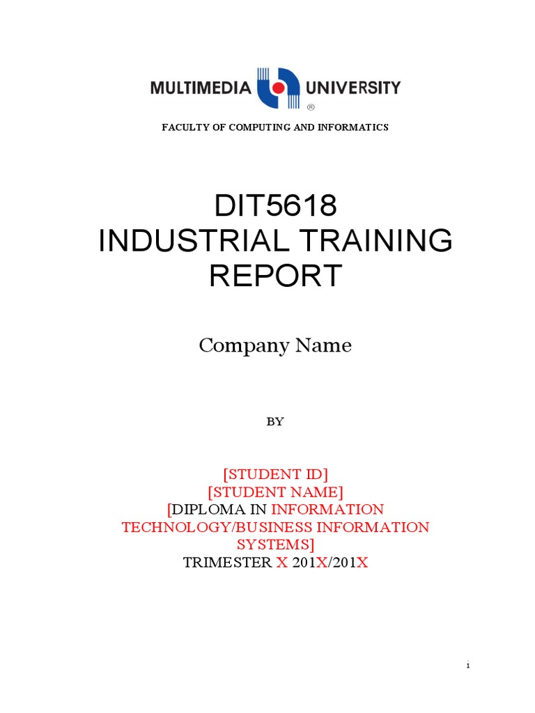1930 - Report Cover Page and Template - DIT | PDF | Scripting Language ...