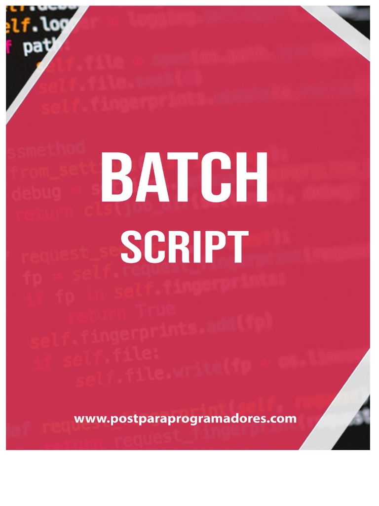 Batch Script PDF | PDF | Lenguaje de escritura | Archivo de computadora