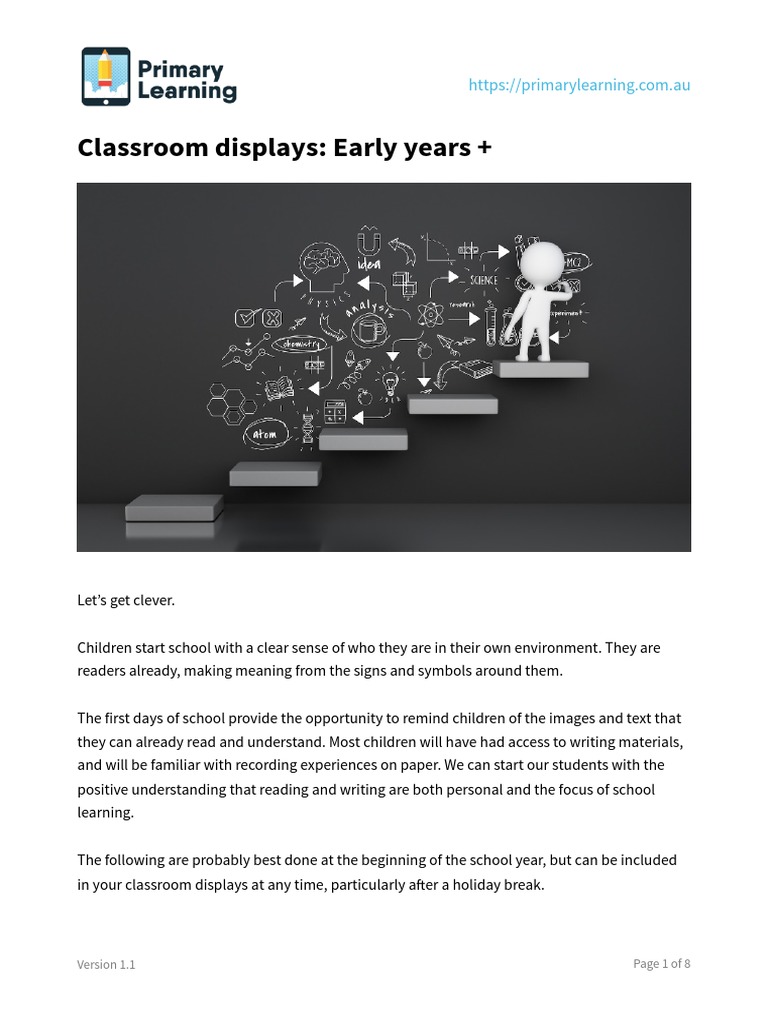 Classroom Displays: Early Years +: Page of 1 8 | PDF | Literacy ...
