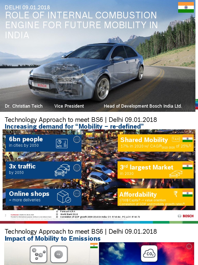 Role of Internal Combustion Engine For Future Mobility in India | PDF ...