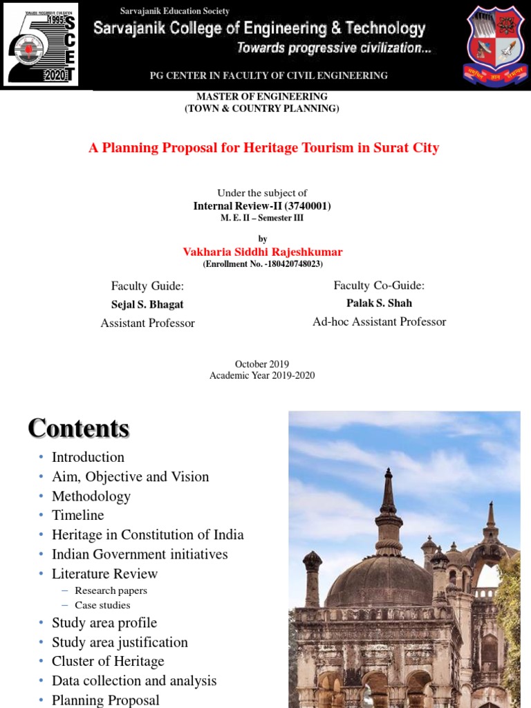 A Planning Proposal For Heritage Tourism in Surat City | PDF | Cultural ...