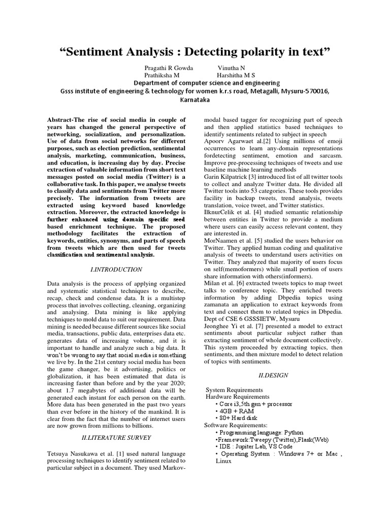 Sentiment Analysis PDF | PDF | Systems Science | Information Science