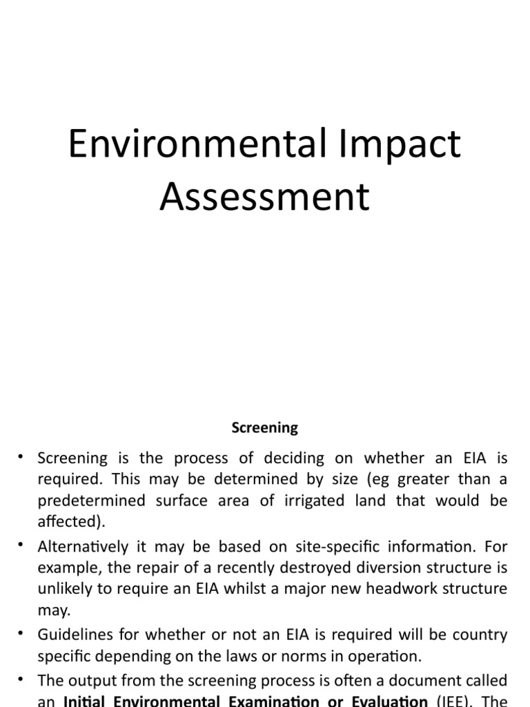 EIA Methodology | PDF | Environmental Impact Assessment | Climate ...