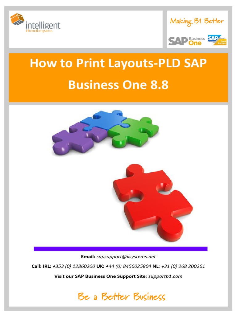 How To Print Layouts in Sap Business One | PDF | Page Layout | Computer ...