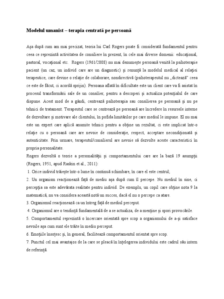 Modelul Umanist | PDF