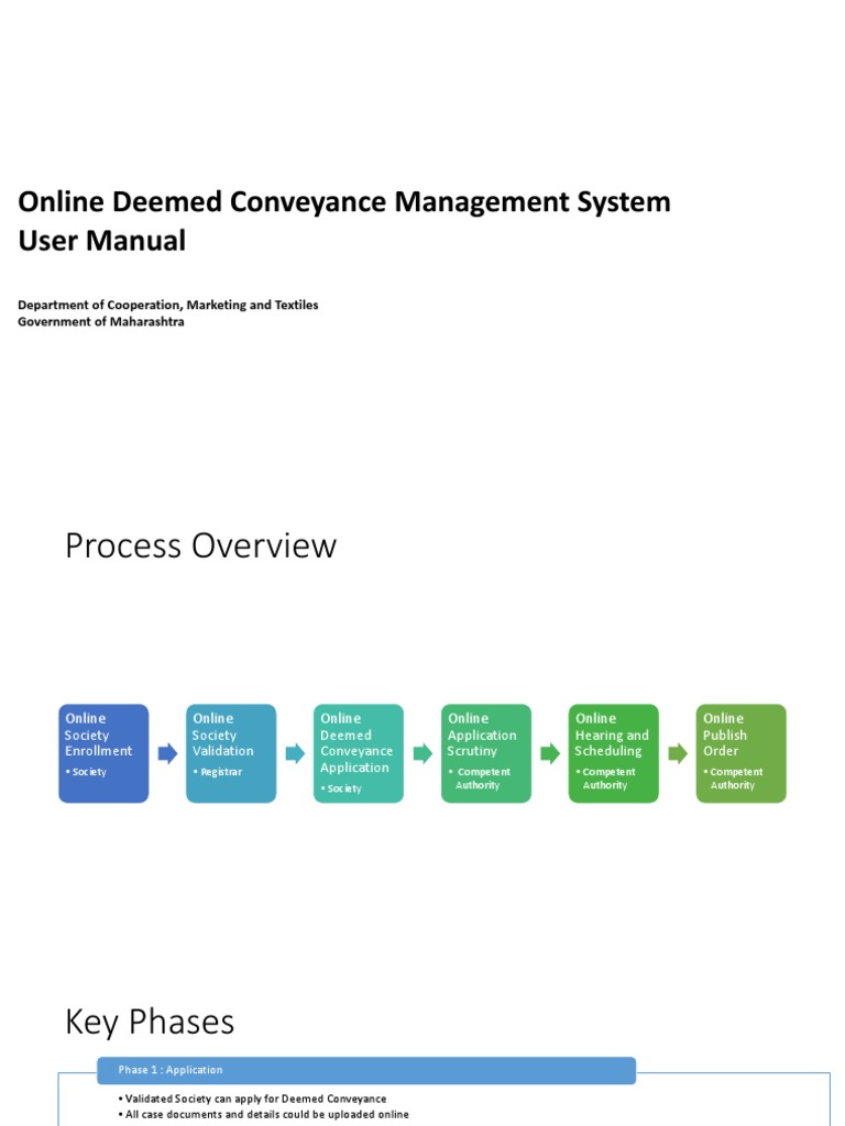 Online Deemed Conveyance Management System User Manual | PDF