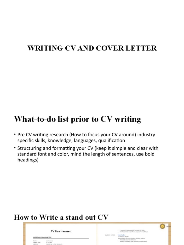 CV & Cover Letter | PDF