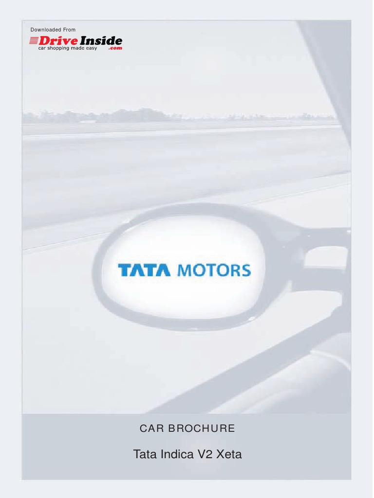 Tata Indica V2 Xeta: Car Brochure | PDF | Private Transport | Car Body ...